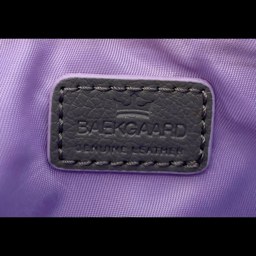 Gray And Purple Leather Baekgaard Clutch/Bag - Gem